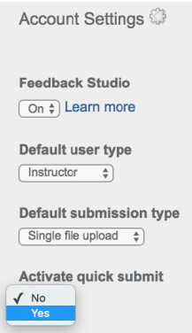 Activating quick submit