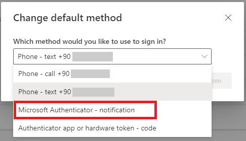 How to passwordless sign in with the Microsoft Authenticator app?