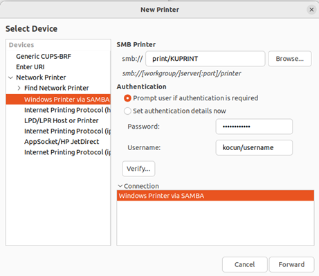 FindMe Printing setup for Linux Users