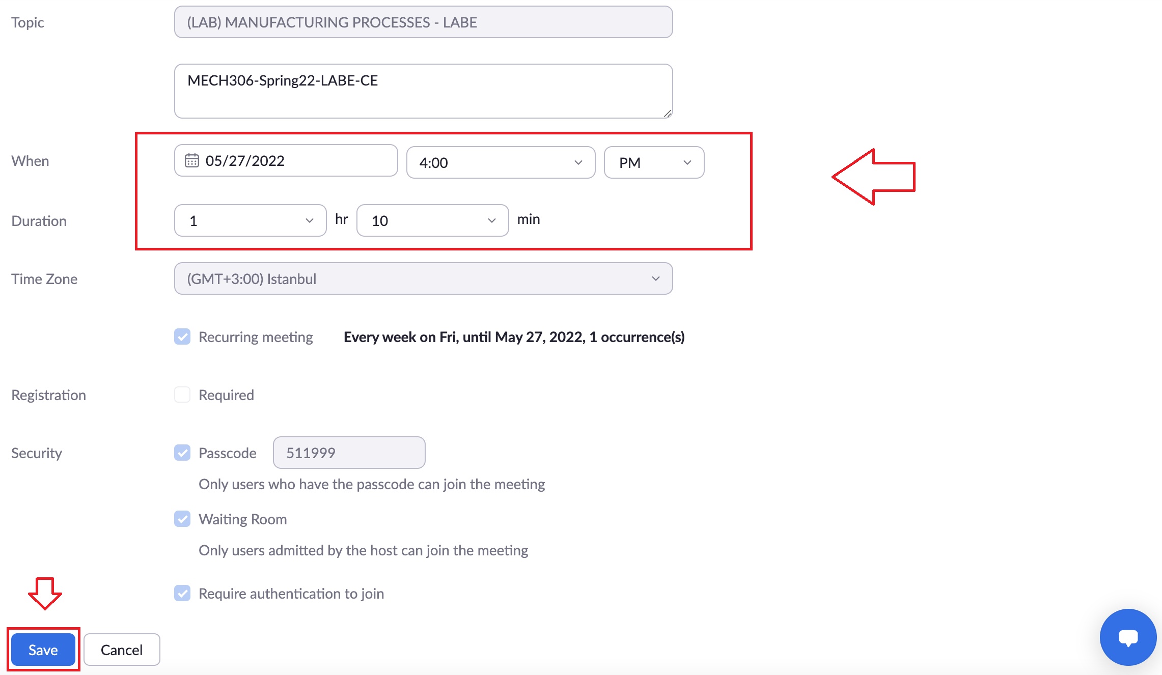 Zoom: Adding and Editing Occurrences