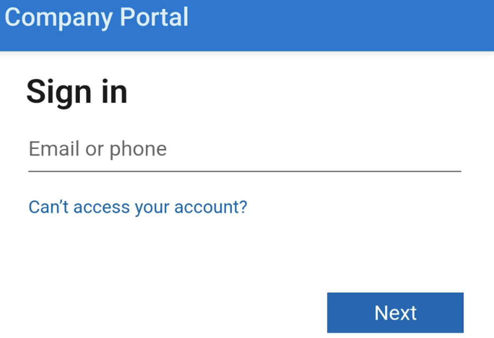 Mobile Device Registration System - Enroll your Android device