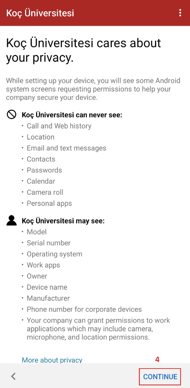 Mobile Device Registration System - Enroll your Android device