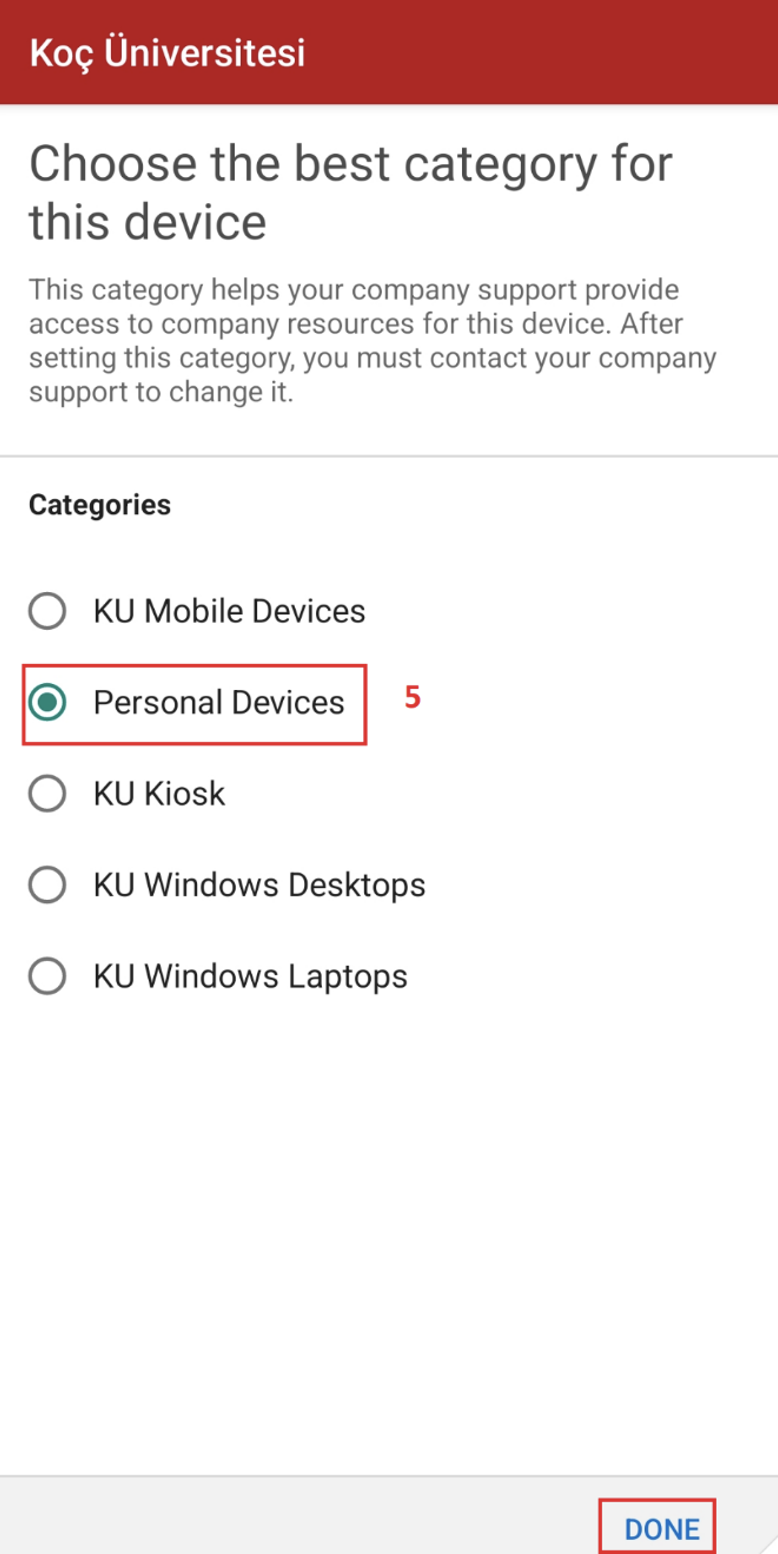 Mobile Device Registration System - Enroll your Android device