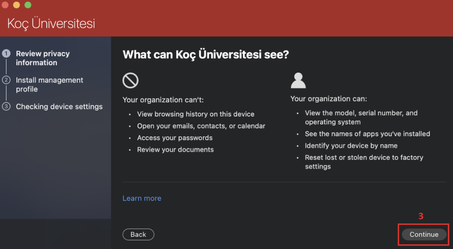 Mobile Device Registration System - Enroll your macOS device
