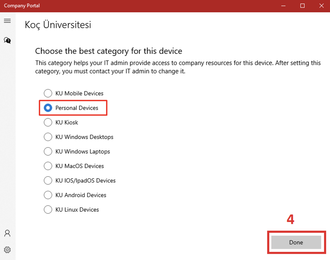 Mobile Device Registration System - Enroll your Windows device