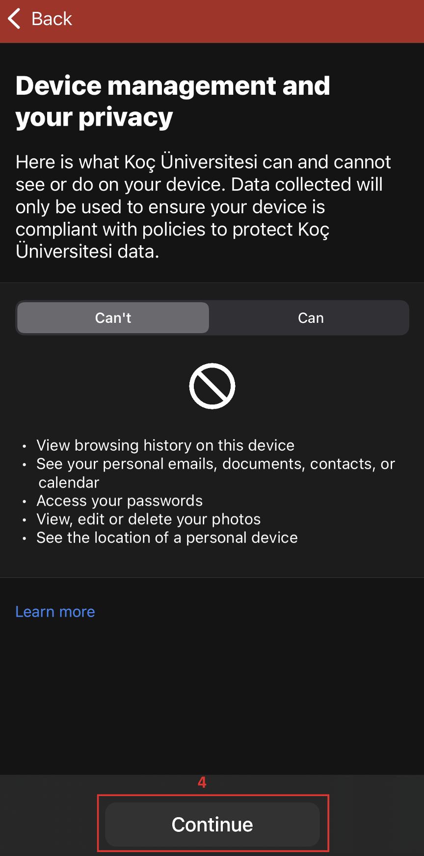 Mobile Device Registration System - Enroll your iOS / iPad OS device
